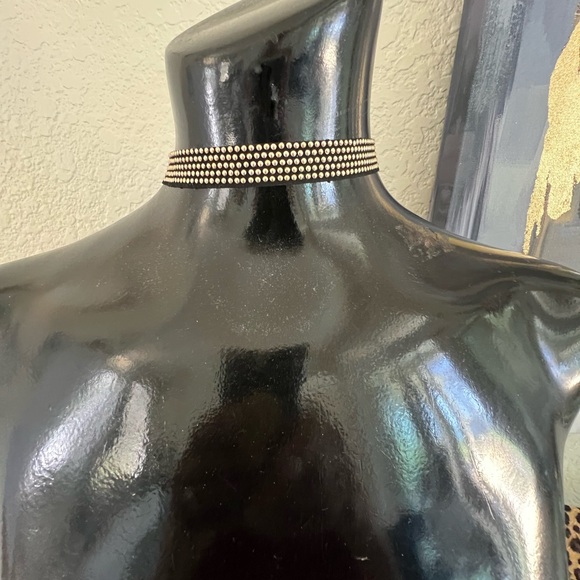 Zara | Accessories | Zara Black And Gold Choker Necklace | Poshmark